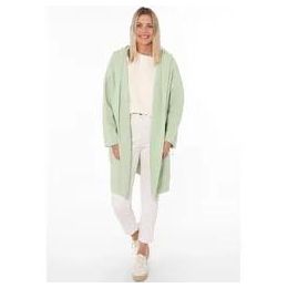 Strickjacke ZwillingSHERZ, Damen, grün (mint), Strick, Obermaterial: 60% Polyacryl, 20% Polyester, 15% Wolle, 5% Alpaka, unifarben, modisch, bequem ca. Mitte Oberschenkel, V-Ausschnitt, Langarm, Strickjacken, weicher Griff, lockerer fit, mit Wolle und Alpaka