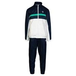 Trainingsanzug Sergio Tacchini "ZELMA TRACKSUIT Herren" Gr. M, blau (navy, weiß, peacock grün), Herren, 100% POLYESTER, Sportanzüge, Trainingsanzug Herren, Tracksuit, Retro, Outdoor, Jogging, Streetwear