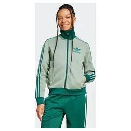 Outdoorjacke Adidas ORIGINALS "CLASSIC TT", Damen, Gr. XXL, silber (silber grün), Obermaterial: 52% Baumwolle, 48% Polyester, sportlich, Jacken