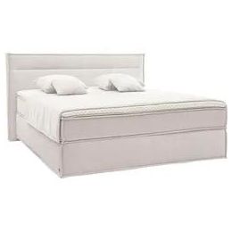 Boxspringbett Musterring "JustB SC100", beige (creme, weiß), B:200cm L:215cm, Komplettbetten, schwebende Optik, inklusive Topper, verschiedene Farben, 180 x 200 cm