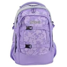 Schulrucksack 2be "Back to School" Gr. B: 22.5cm, lila (flieder), Kinder, Rucksäcke, aus rPet Polyester-Material