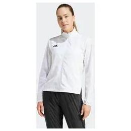 Laufjacke Adidas PERFORMANCE "ADIZERO E JCKT", Damen, Gr. M, weiß, Obermaterial: 100% Polyester, sportlich, Jacken