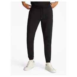 Sweathose Tommy Jeans "TJM SLIM S FLAG SWEATPANT" Gr. XXXL, N-Gr, schwarz, Herren, Sweatware, Obermaterial: 80% Baumwolle, 20% Polyester, Hosen