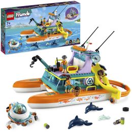 Konstruktionsspielsteine Lego "Seerettungsboot (41734), Lego Friends", bunt, Spielbausteine, Kinder, Made in Europe