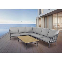 Best Gartenlounge-Set »Mali« anthrazit + Obermaterial: 100% Polyacryl. Füllung: 85% Polyurethan, 15% Polyester