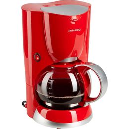 Privileg Filterkaffeemaschine »747528« 1, 37 l Kaffeekanne Papierfilter 1x4 Max. 1080 Watt, rot rot