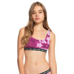 Quiksilver Triangel-Bikini-Top &raquo;The Rib&laquo; Tie Dye Pastel Lilac L - Cup B Cup B L Stoff: Rippstrick-Mischgewebe aus Polyamid...