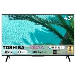 Toshiba DLED-Fernseher, F (A-G), Fernseher, schwarz, 43