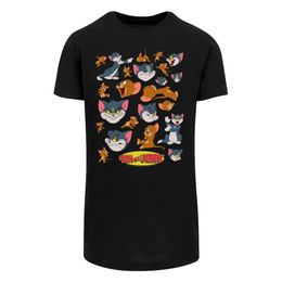 F4NT4STIC T-Shirt 'Tom And Jerry TV Serie Many Faces' Herren Gr&ouml;&szlig;e S karamell / gelb / grau / schwarz