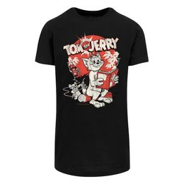 F4NT4STIC T-Shirt 'Tom and Jerry TV Serie Rocket Prank' Herren Gr&ouml;&szlig;e XXXL rot / schwarz / offwhite