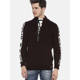 Cipo & Baxx CIPO & BAXX Pullover Herren Gr&ouml;&szlig;e XXL dunkelrot / wei&szlig;