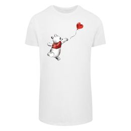 F4NT4STIC T-Shirt 'Disney Winnie The Pooh Winnie & Balloon' Herren Gr&ouml;&szlig;e L dunkelrot / schwarz / wei&szlig;