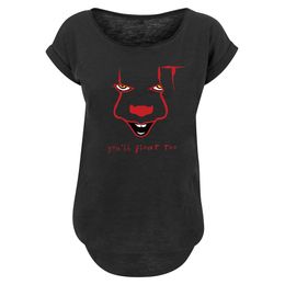F4NT4STIC T-Shirt 'IT Film ES Stephen King Pennywise Float' Damen Gr&ouml;&szlig;e M rot / schwarz / wei&szlig;
