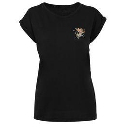 F4NT4STIC T-Shirt 'Tom and Jerry Faux Pocket Mummy Jerry' Damen Gr&ouml;&szlig;e L braun / grau / schwarz / wei&szlig;