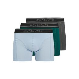 Jack & Jones JACK & JONES Boxershorts 'JACaiden' Herren Gr&ouml;&szlig;e XL hellblau / dunkelgrau / smaragd