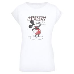 F4NT4STIC T-Shirt 'Mickey Mouse Presents' Damen Gr&ouml;&szlig;e XXXL blutrot / schwarz / wei&szlig;