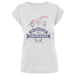 F4NT4STIC T-Shirt 'Harry Potter Quidditch At Hogwarts' Damen Gr&ouml;&szlig;e XXXL blau / pink / wei&szlig;