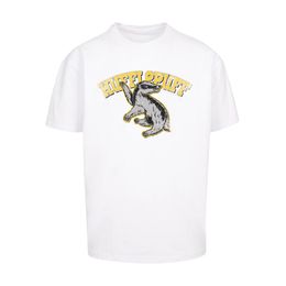 F4NT4STIC T-Shirt 'Harry Potter Hufflepuff Sport Emblem' Herren Größe XS gelb / grau / schwarz / weiß