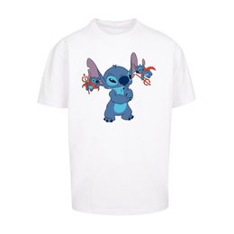 F4NT4STIC T-Shirt 'Disney Lilo And Stitch Little Devils' Herren Gr&ouml;&szlig;e XL rauchblau / aqua / dunkelorange / wei&szlig;