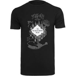 F4NT4STIC T-Shirt 'Harry Potter The Marauder's Map' Herren Gr&ouml;&szlig;e L grau / schwarz / wei&szlig;