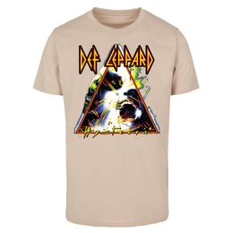 F4NT4STIC T-Shirt 'Def Leppard Hysteria' Herren Gr&ouml;&szlig;e XL sand / gelb / dunkellila / schwarz