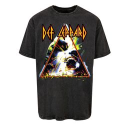 F4NT4STIC T-Shirt 'Def Leppard Hysteria' Herren Gr&ouml;&szlig;e S gr&uuml;n / rot / schwarz / wei&szlig;