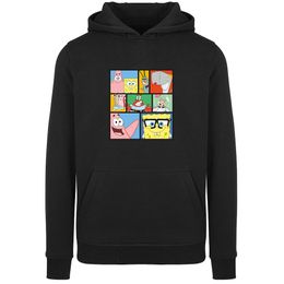 F4NT4STIC Sweatshirt 'Spongebob Squarepants Collage' Herren Gr&ouml;&szlig;e XL hellblau / gelb / orangerot / schwarz