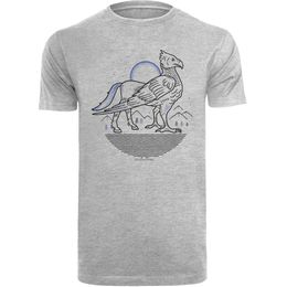 F4NT4STIC T-Shirt 'Harry Potter Buckbeak Line Art' Herren Gr&ouml;&szlig;e XL blau / grau / schwarz