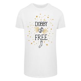 F4NT4STIC T-Shirt 'Harry Potter Dobby Is Free' Herren Gr&ouml;&szlig;e XL safran / schwarz / wei&szlig;