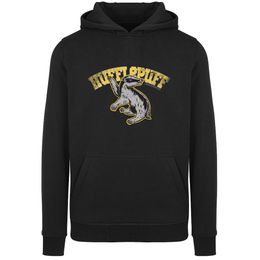 F4NT4STIC Sweatshirt 'Harry Potter Hufflepuff Sport Emblem' Herren Gr&ouml;&szlig;e 5XL dunkelgelb / grau / schwarz