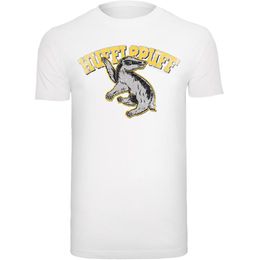 F4NT4STIC Shirt 'Harry Potter Hufflepuff Sport Emblem' male White size 4XL