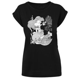 F4NT4STIC T-Shirt 'Disney Girls The Little Mermaid' Damen Gr&ouml;&szlig;e L silbergrau / graumeliert / schwarz