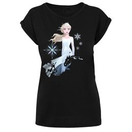 F4NT4STIC Shirt 'Disney Frozen 2 Elsa Nokk Silhouette' female Black size XXXL