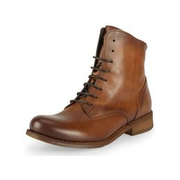 felmini Schn&uuml;rstiefelette 'Beja' Damen Gr&ouml;&szlig;e 42 cognac Winterschuhe