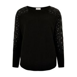 Apricot Lace Rhinestone Embellished Jumper ' ' Damen Größe XXL schwarz