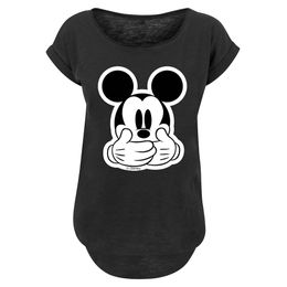 F4NT4STIC Shirt 'Disney Mickey Mouse Don&rsquo;t Speak Breast Print' female Black size 5XL