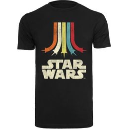 F4NT4STIC Shirt 'Star Wars Retro Rainbow' male Black size XXL