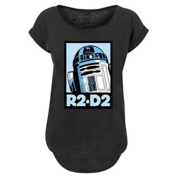 F4NT4STIC Shirt 'Star Wars R2-D2 Poster' Damen Gr&ouml;&szlig;e XXL hellblau / schwarz / wei&szlig;