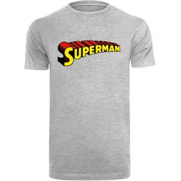 F4NT4STIC T-Shirt 'DC Comics Superhelden Superman' Herren Gr&ouml;&szlig;e XXL limone / graumeliert / feuerrot / schwarz