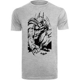F4NT4STIC T-Shirt 'DC Comics Batman Arkham Knight' Herren Gr&ouml;&szlig;e M graumeliert / schwarz