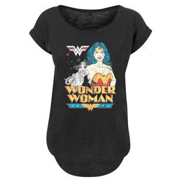 F4NT4STIC T-Shirt 'DC Comics Wonder Woman Posing' Damen Gr&ouml;&szlig;e M blau / goldgelb / schwarz / wei&szlig;