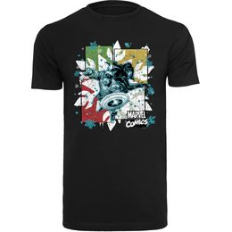 F4NT4STIC T-Shirt 'Marvel Christmas Black Widow' Herren Gr&ouml;&szlig;e XS petrol / feuerrot / schwarz / wei&szlig;