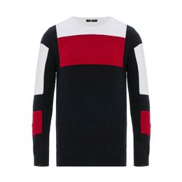 Cipo & Baxx CIPO & BAXX Pullover Herren Gr&ouml;&szlig;e M dunkelblau / rot / wei&szlig;