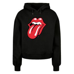 F4NT4STIC Pullover 'The Rolling Stones Classic Zunge' Damen Gr&ouml;&szlig;e M rot / schwarz / wei&szlig;