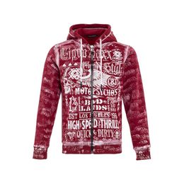 Cipo & Baxx CIPO & BAXX Sweatjacke Herren Gr&ouml;&szlig;e XXL dunkelrot / wei&szlig;