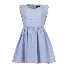 Blue Seven Kleid Mädchen Größe 122 hellblau / neongelb / rot