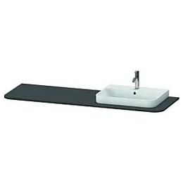 Duravit Happy D.2 Waschtisch-Konsole HP031HR8080 160 x 55 cm, mit 1 Ausschnitt, Rechts, graphit supermatt