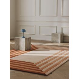 benuta Finest Wollteppich Tilo Terracotta 160x230 cm - Naturfaserteppich aus Wolle
