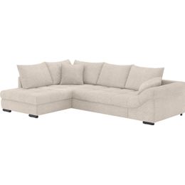 Ecksofa MR. COUCH, B:303cm H:86cm T:202cm, beige, Stripes (92% Polyester / 8% Nylon), Wohnzimmer, Sofas, "Allegro, L-Form", mit