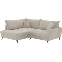 Ecksofa MR. COUCH, B:230cm H:71cm T:190cm, beige, Novaclean Avanti (100% Polyester), Wohnzimmer, Sofas, "Blackburn II, L-Form", Mit